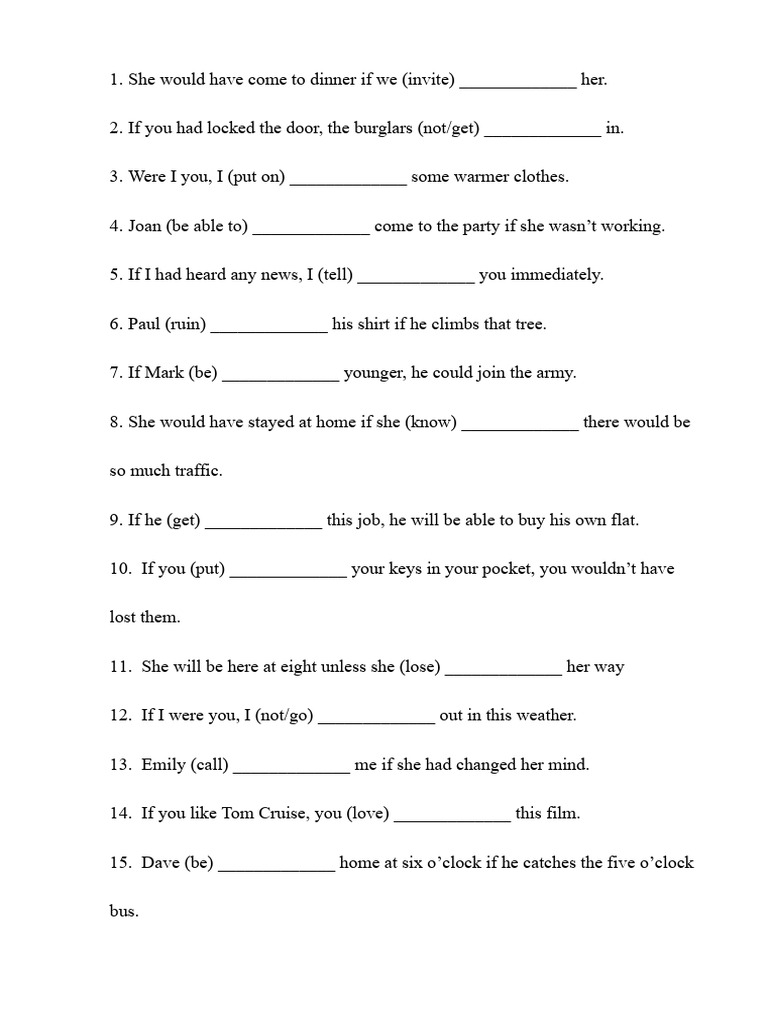 Conditionals | PDF Conditionals | PDF