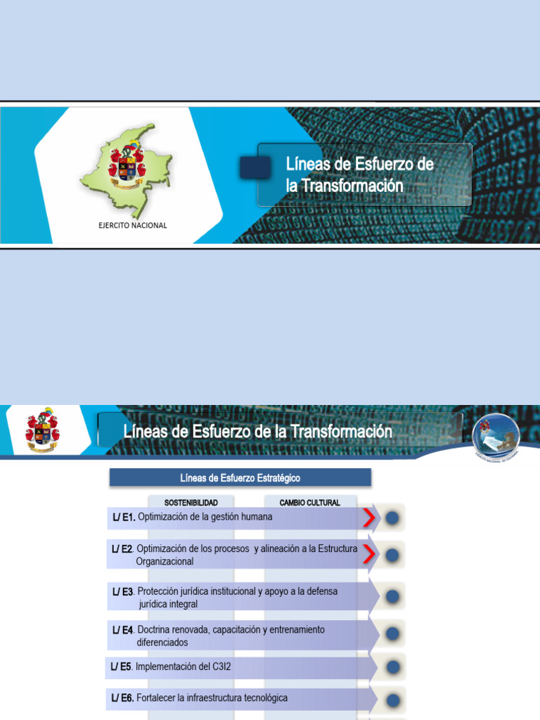Líneas de Esfuerzo de La Transformacion | PDF | Planificación | Logística