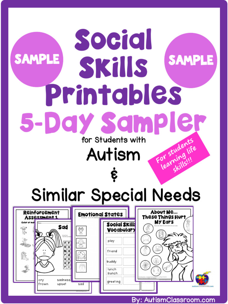 Social Skills Printables: 5-Day Sampler | PDF | Human Communication ...