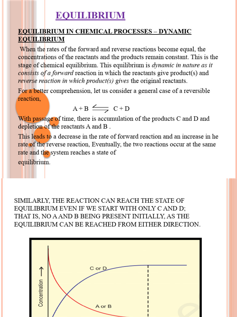Equilibrium | PDF | Chemical Equilibrium | Chemical Reactions