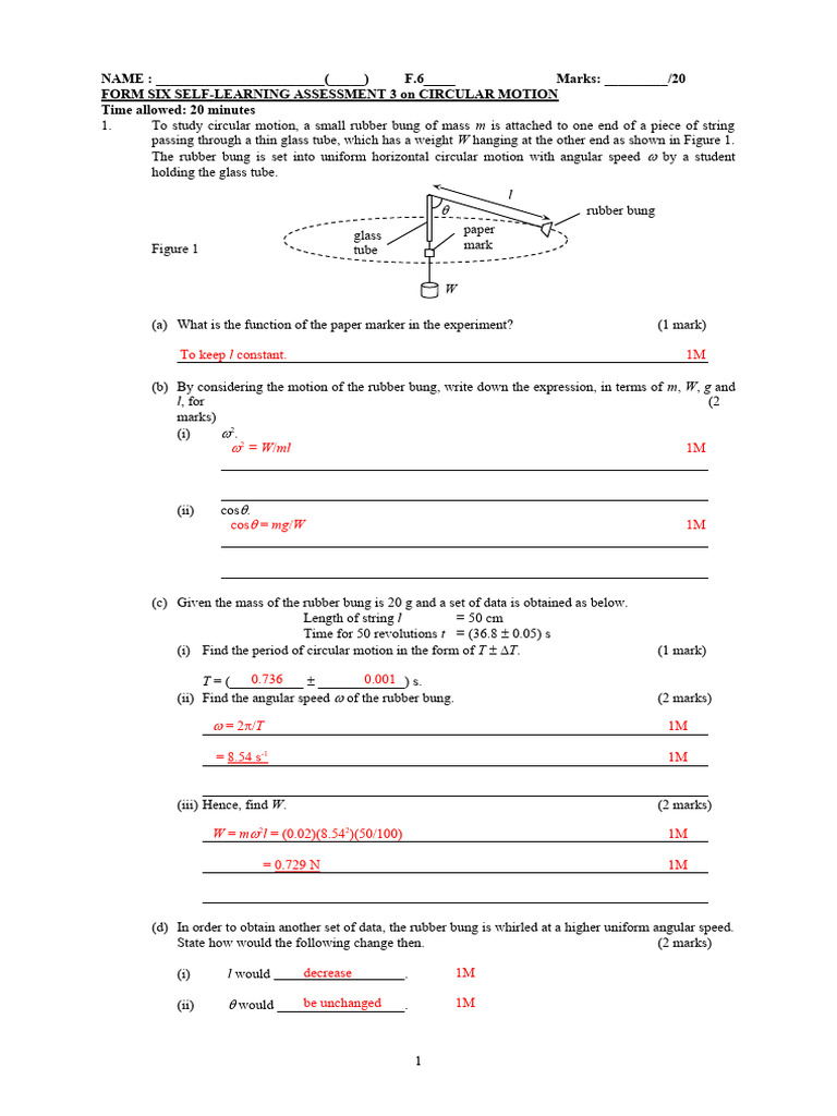 Self learning 3. Circular motion teacher | PDF | Force | Friction
