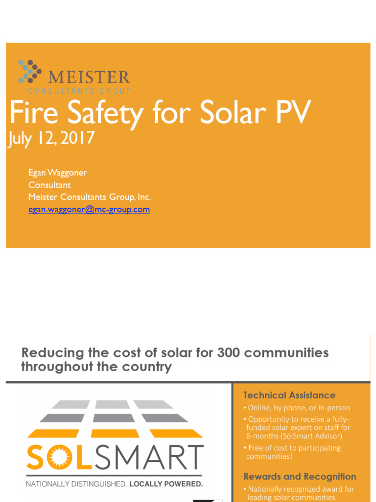 Solar PV Fire Safety Training Guide | PDF | Power Inverter ...