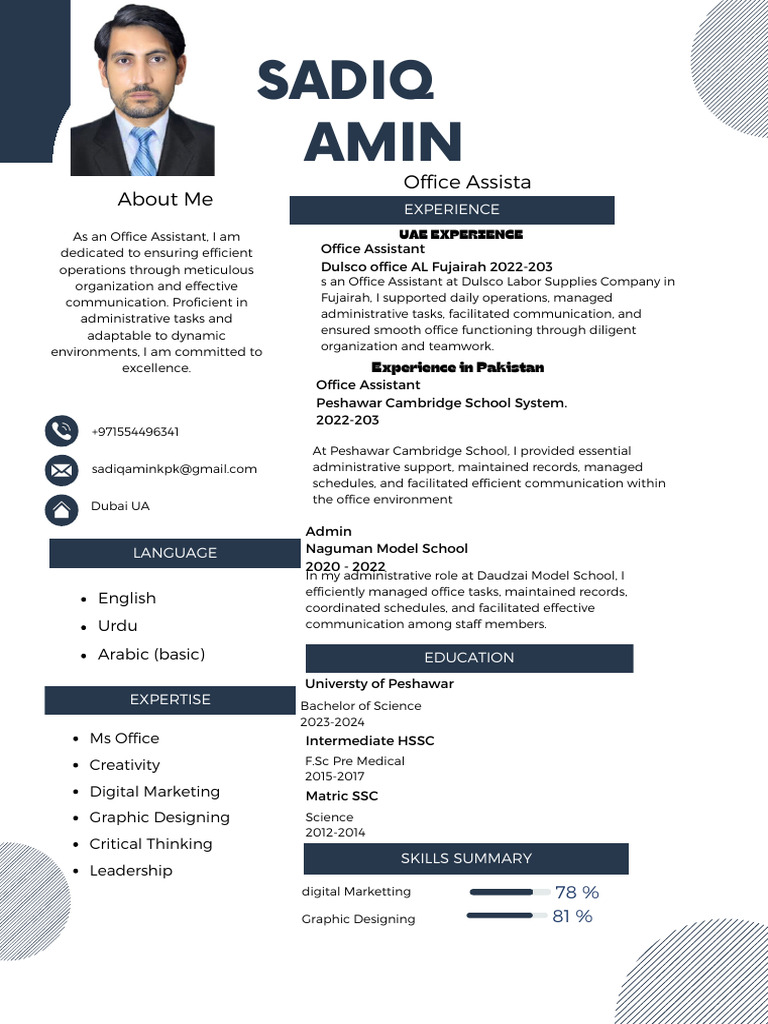 SADIQ of CV | PDF | Human Communication