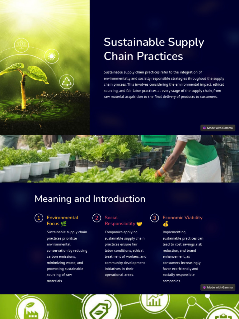 Sustainable Supply Chain Practices | PDF | Sustainability | Supply Chain