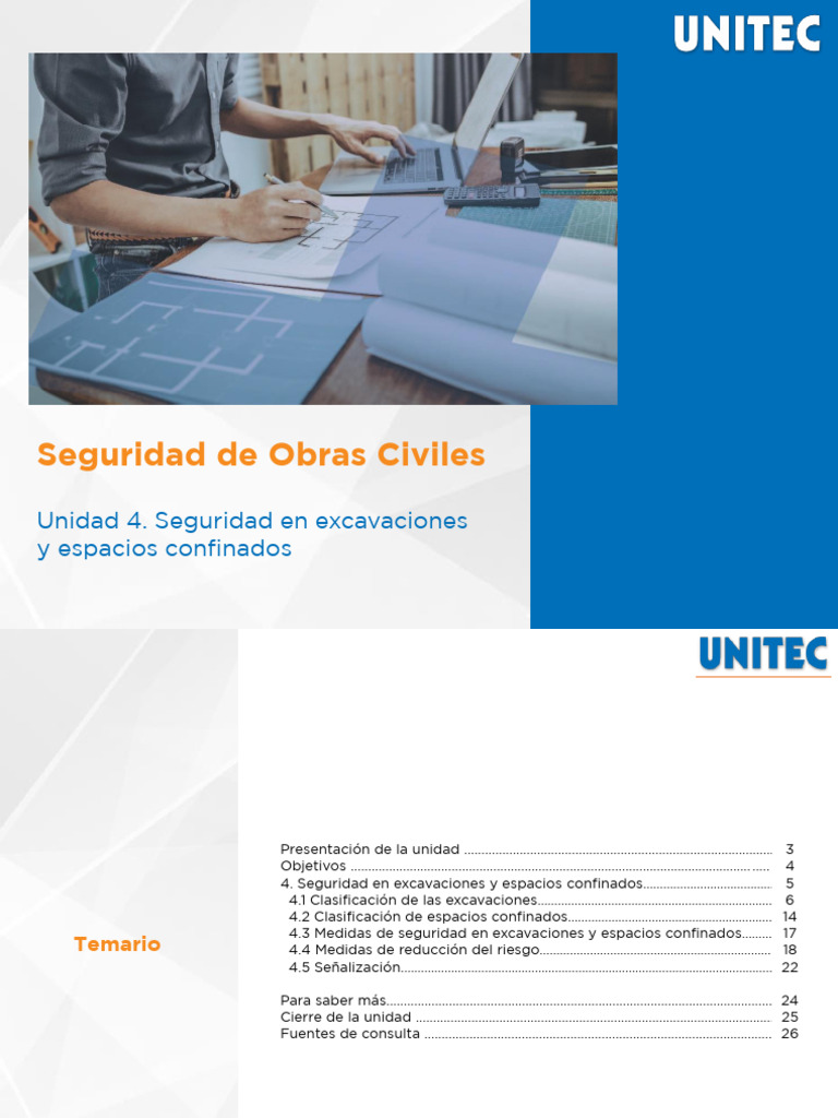 Unidad 4 Seguridad en Excavaciones y Espacios Confinados | PDF | Riesgo ...