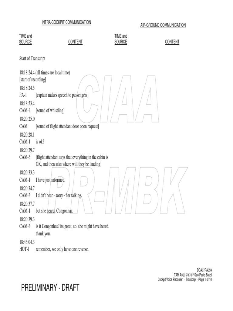 A320 Cockpit Communication Transcript | PDF | Airliner | Aviation
