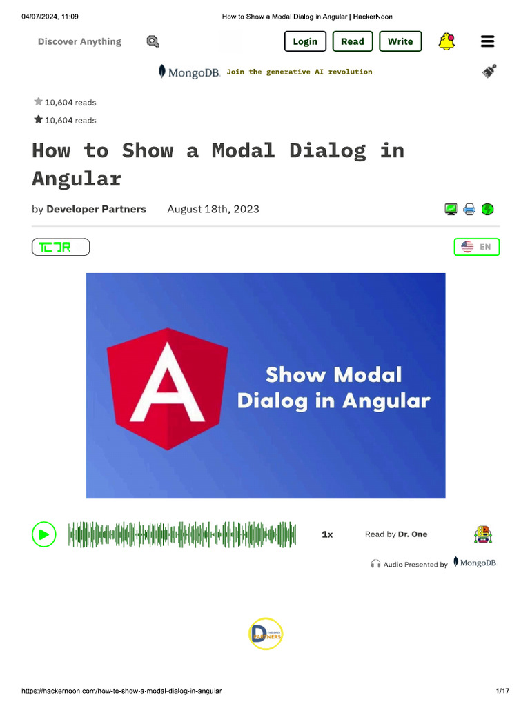 How to Show a Modal Dialog in Angular | PDF