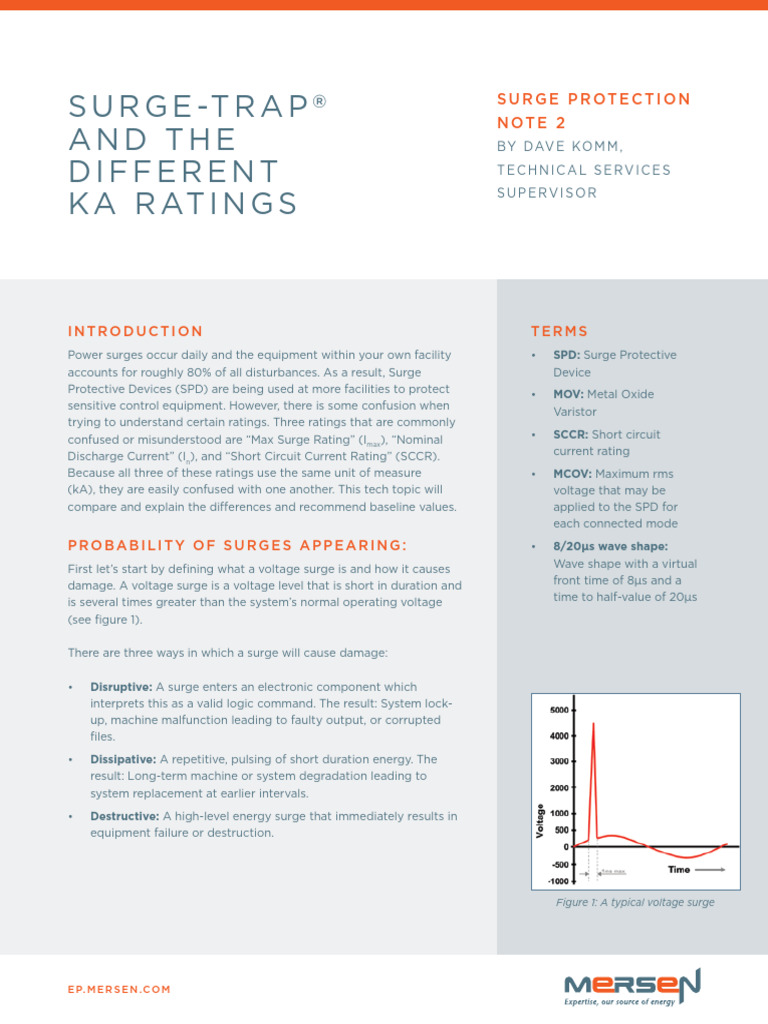 TT SPN2 Surge Trap and The Different Ka Ratings | PDF | Electric Power ...