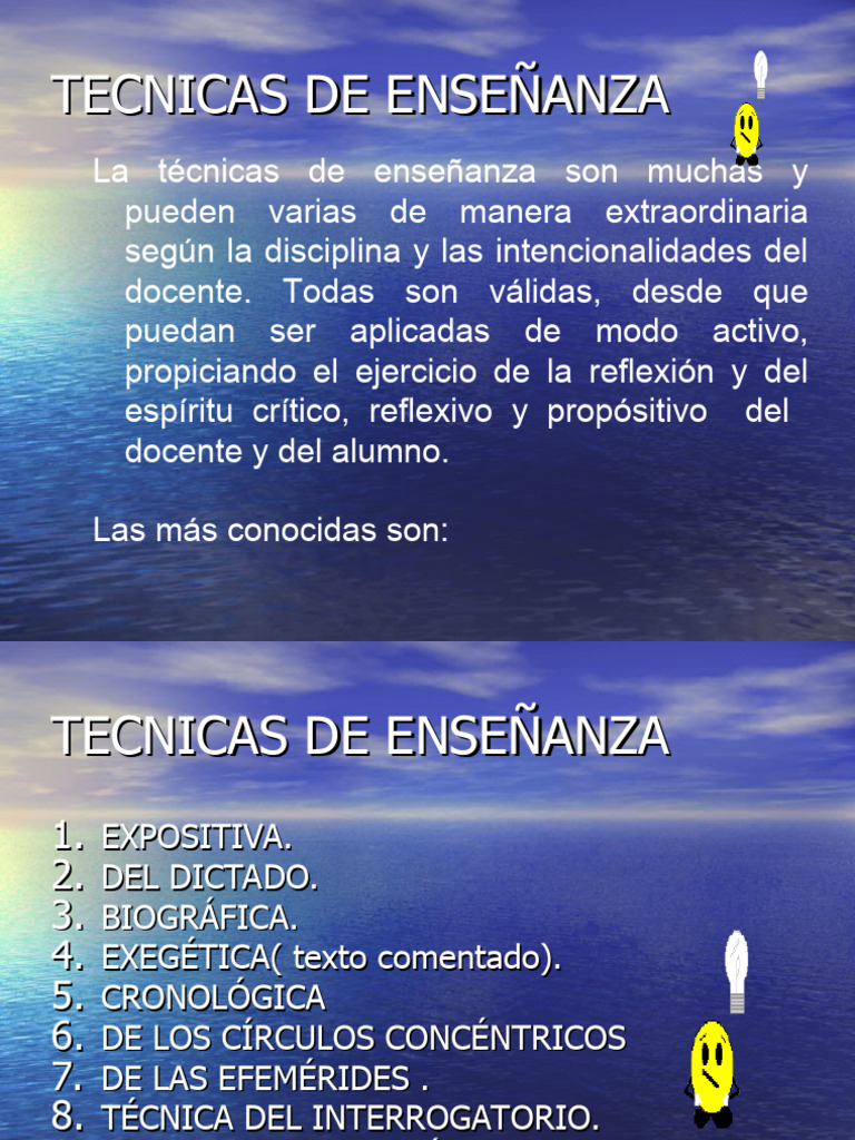 Tecnicas de Enseñanza | PDF | Enseñando | Maestros