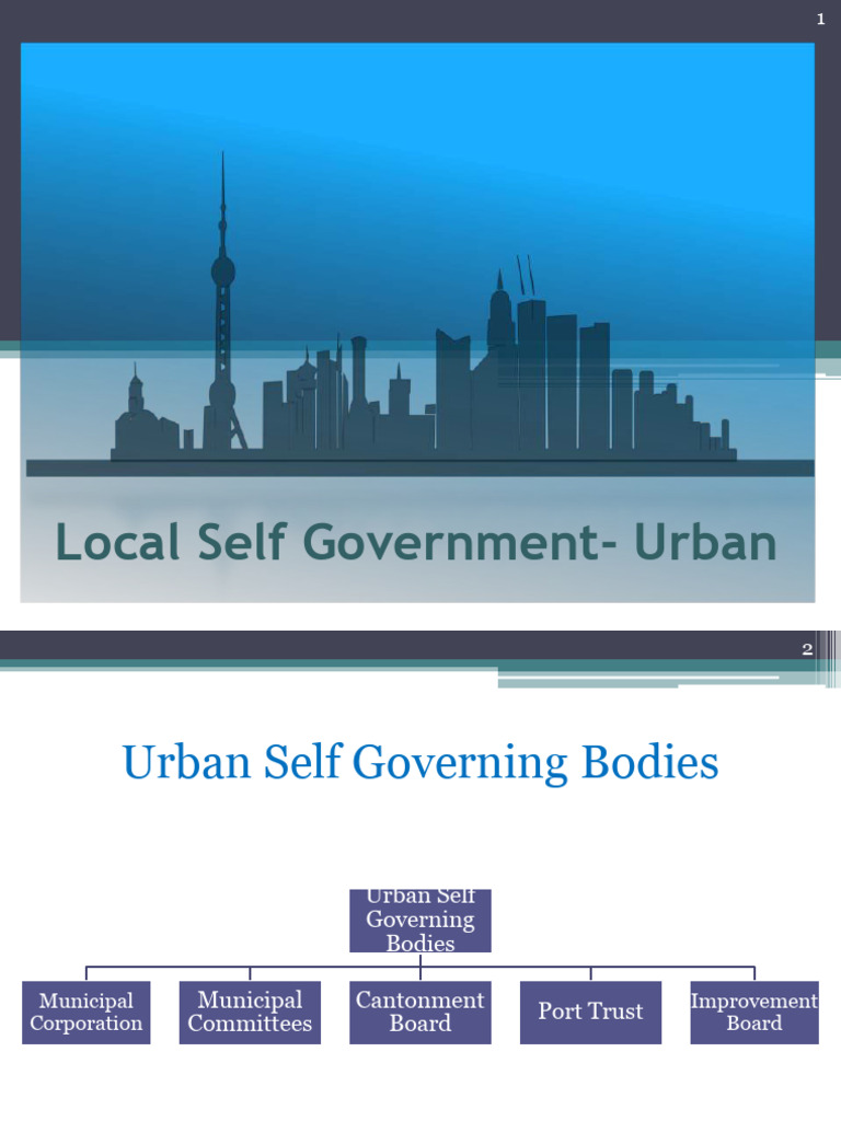 Urban Local Self-Government Guide | PDF | Local Government | Governance