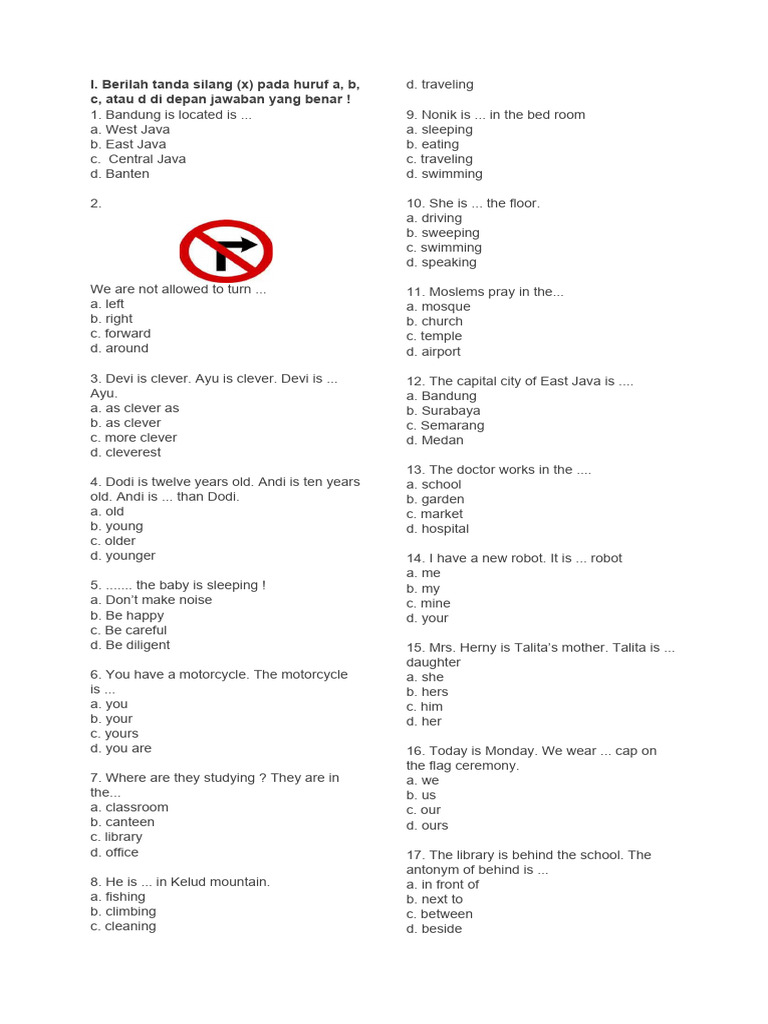 English Language Quiz for Beginners | PDF