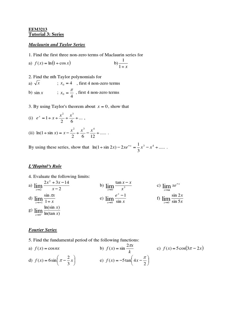 Tutorial 3 | PDF | Abstract Algebra | Computational Science
