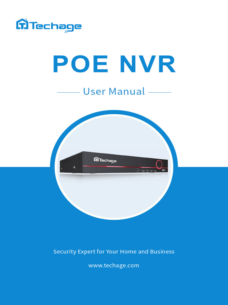 Techage PoE NVR - 140x210mm - XMeye - Pro - User Manual | PDF | Usb | Password