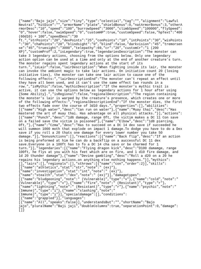 bajo jajo.monster | PDF | Monsters | Role Playing Games