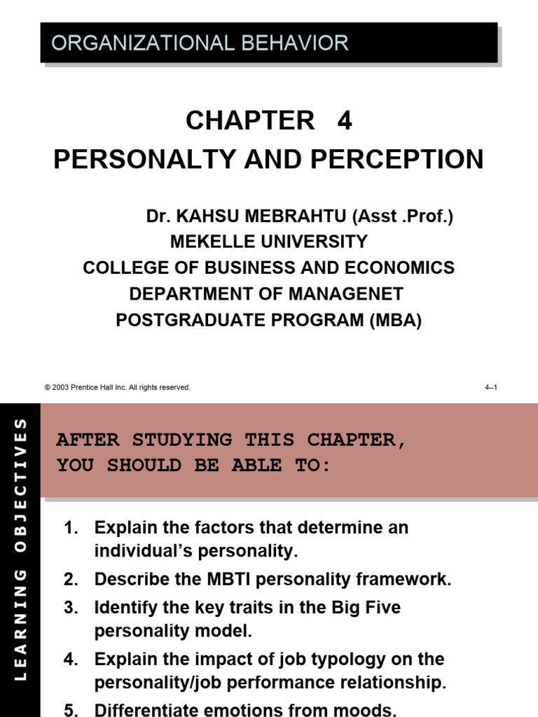 Chapter 4 Personality-And Perception Improved | PDF | Extraversion And Introversion | Perception