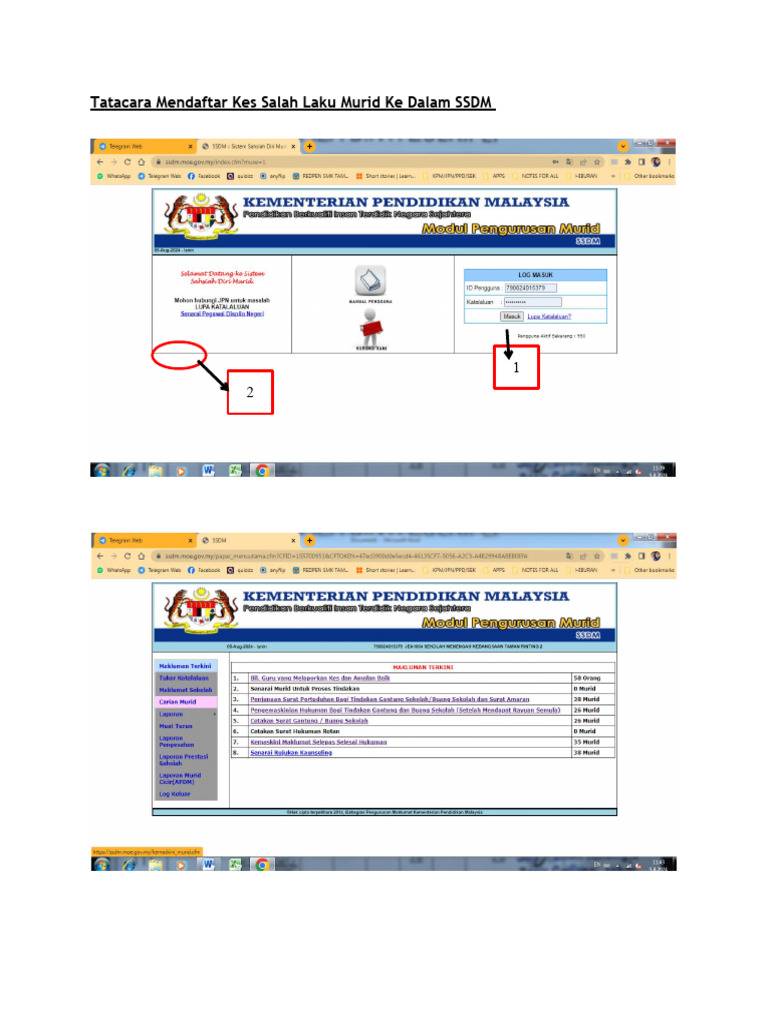 Manual Tatacara Mengisi Kes Salah Laku Murid Di Dalam SSDM - Cikgu Fiza Zul | PDF | Pengembangan ...