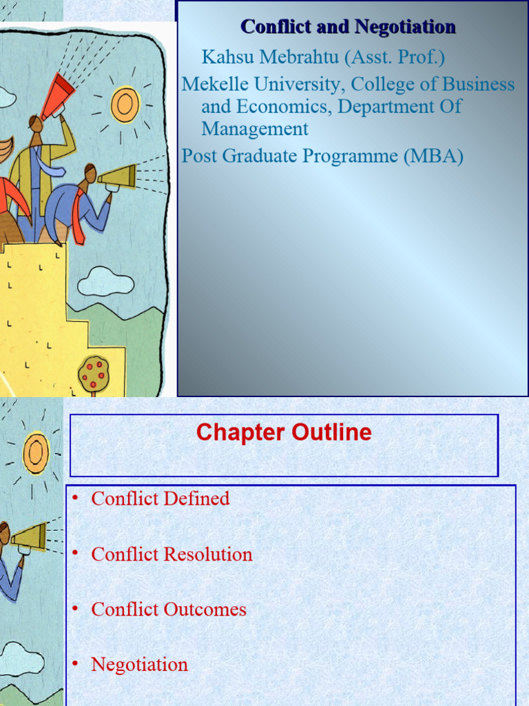 Chapter 9 CONFLICT and Negotiation Management Improved | PDF | Negotiation | Mediation