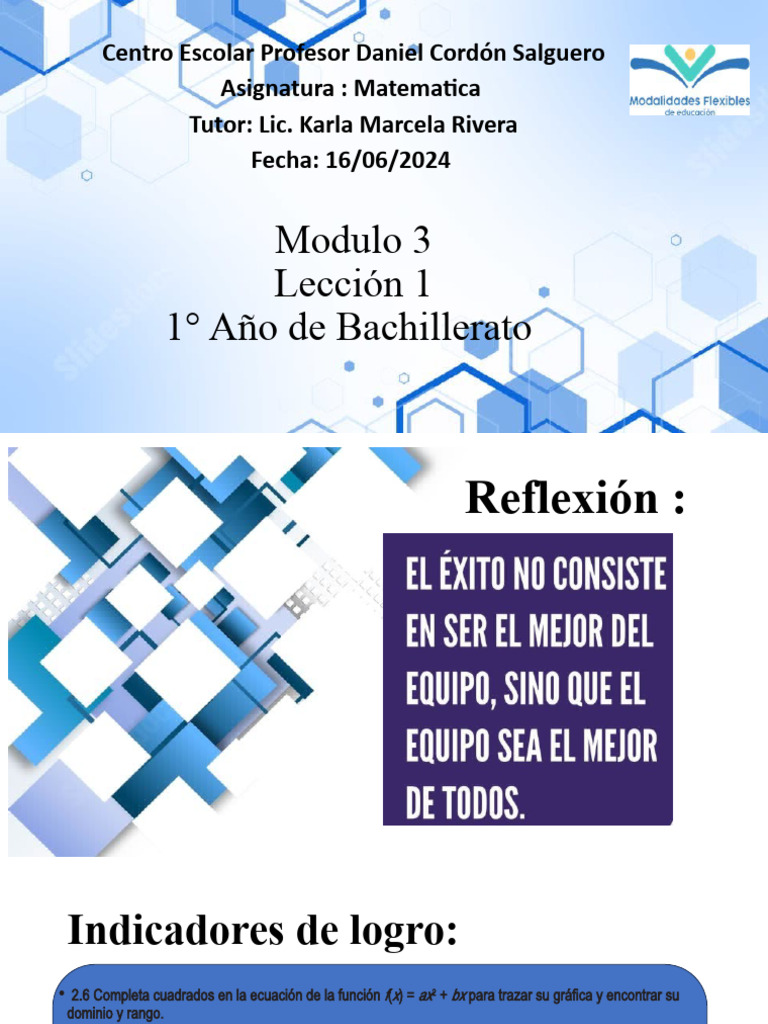 Completar Cuadrados en Funciones Cuadráticas | PDF | Métodos y materiales de enseñanza