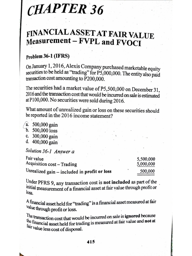 Pra Acc - Financial Asset FV Measurement | PDF