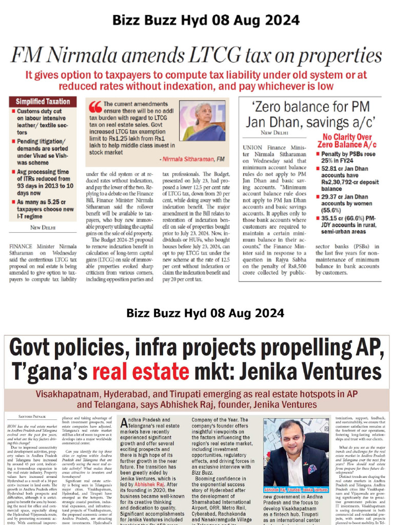 Real-Estate Press-Clippings 08 Aug 2024 | PDF