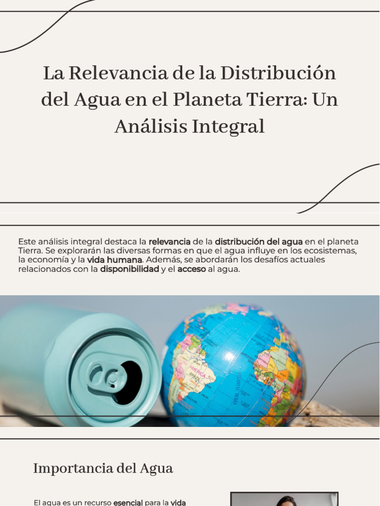 Importancia de la Distribución del Agua | PDF | Agua | Recursos hídricos