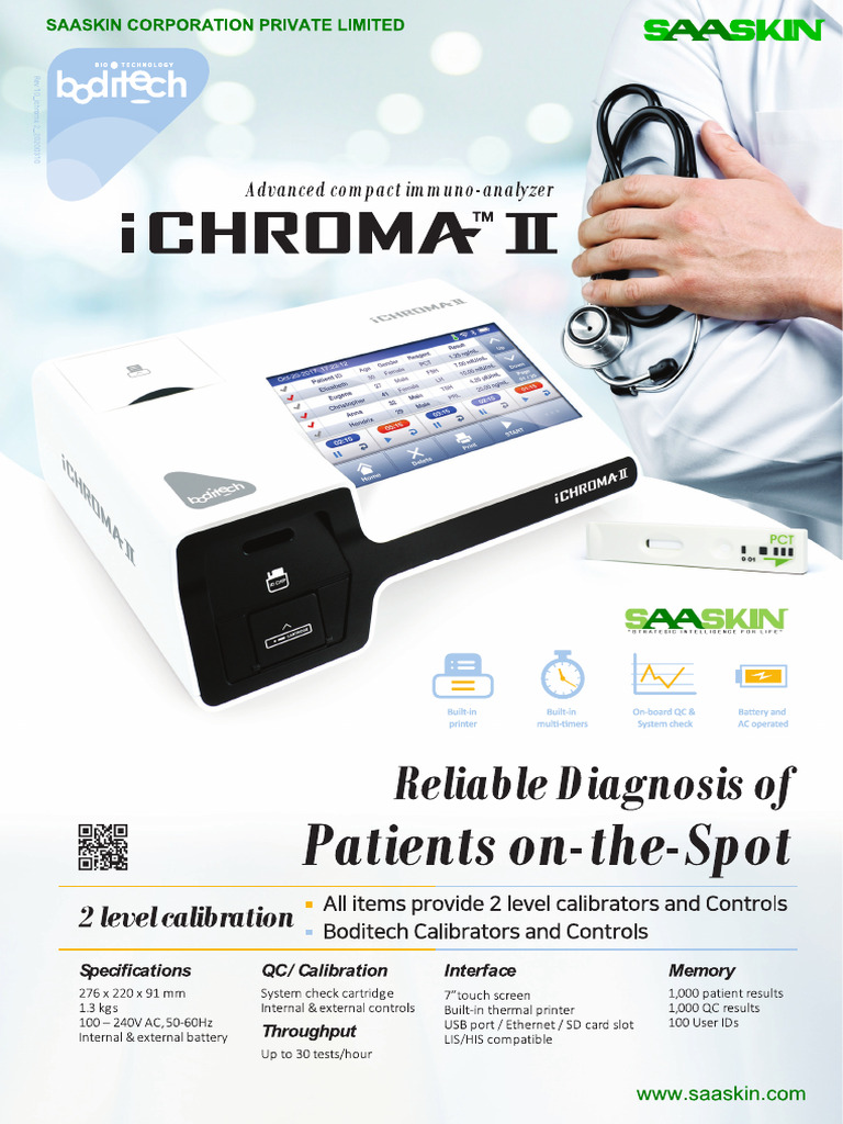 Ichroma II Immuno Analyzer | PDF