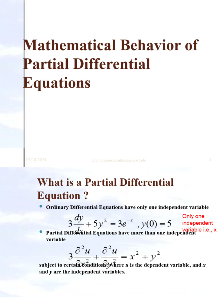 CSE-801-Lecture 6 Mathematical Behavior of Partial Differential ...