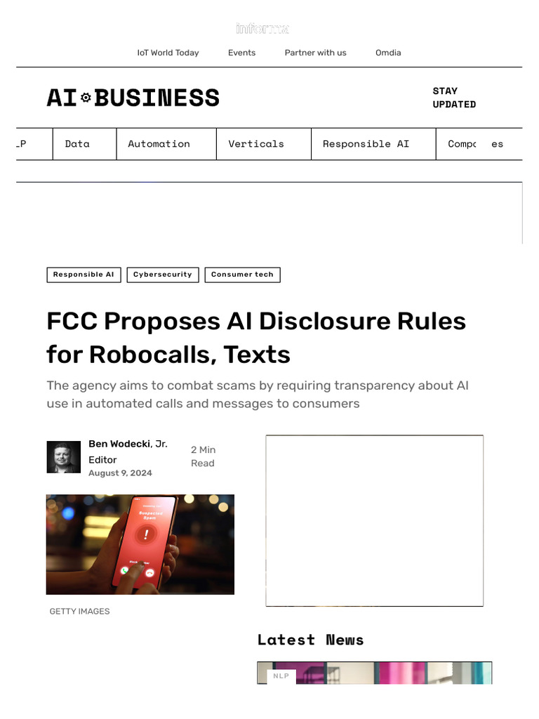 FCC Proposes AI Disclosure Rules For Robocalls, Texts | PDF | Artificial Intelligence ...