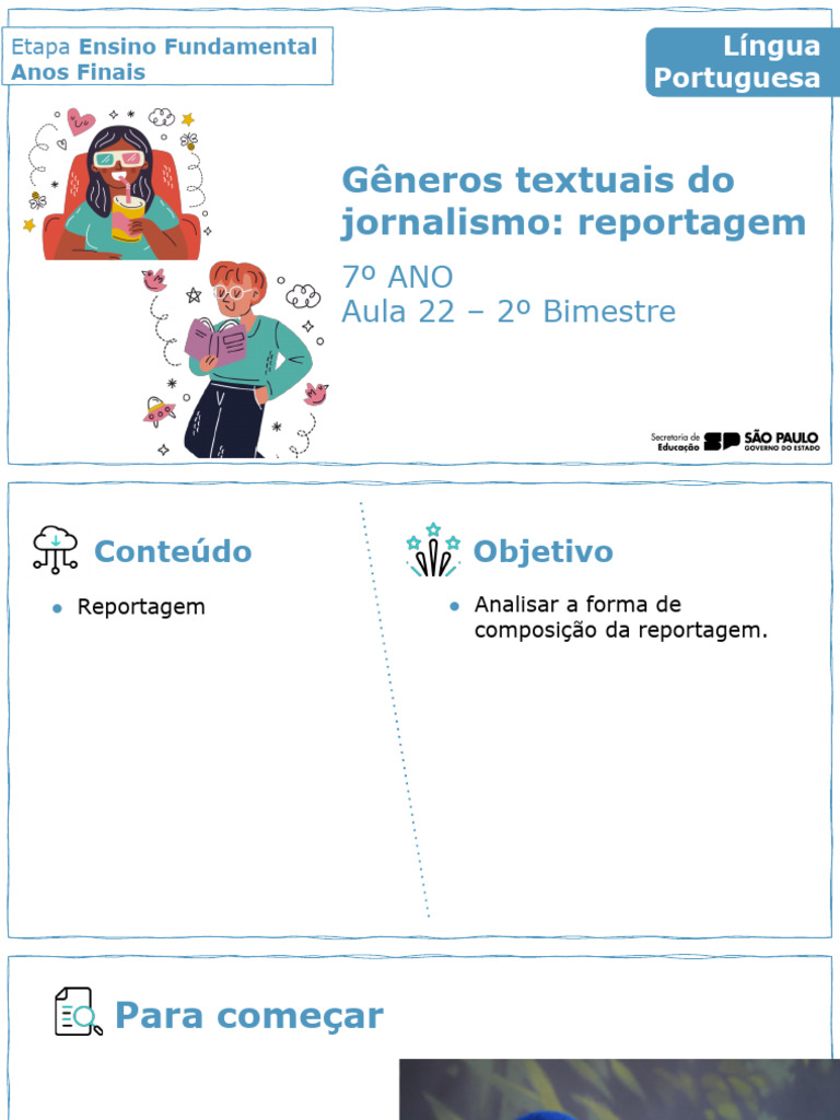 Aula 22 - Gêneros Textuais Do Jornalismo Reportagem. | PDF | Extinção ...