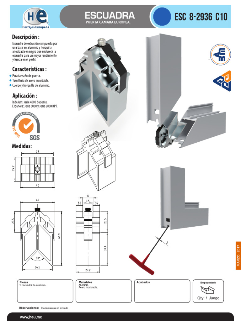 Ficha Esc 8 2936 C10 | PDF