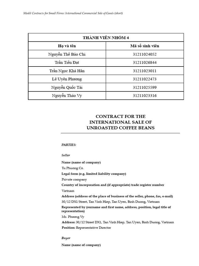 ITC (Nhóm 4).docx | PDF | Breach Of Contract | Arbitration
