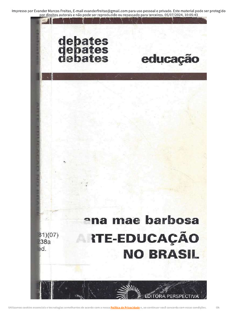 Arte-Educacao no Brasil - Ana Mae Barbosa | PDF