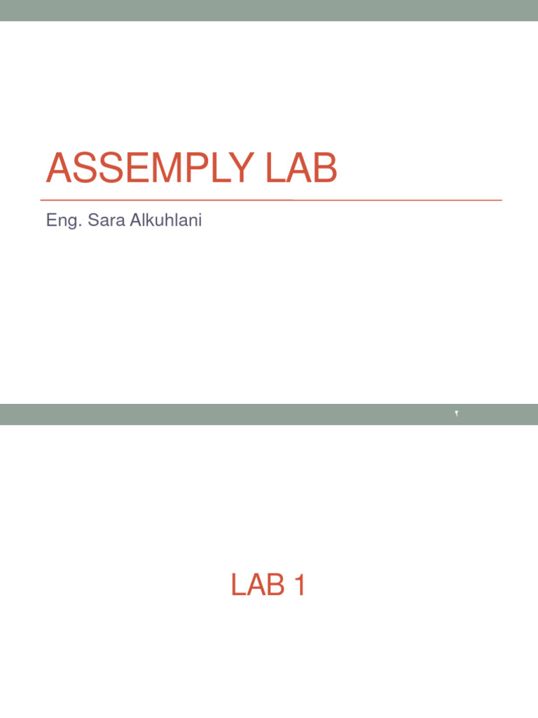 Assemply Lab | PDF | Assembly Language | Pointer (Computer Programming)