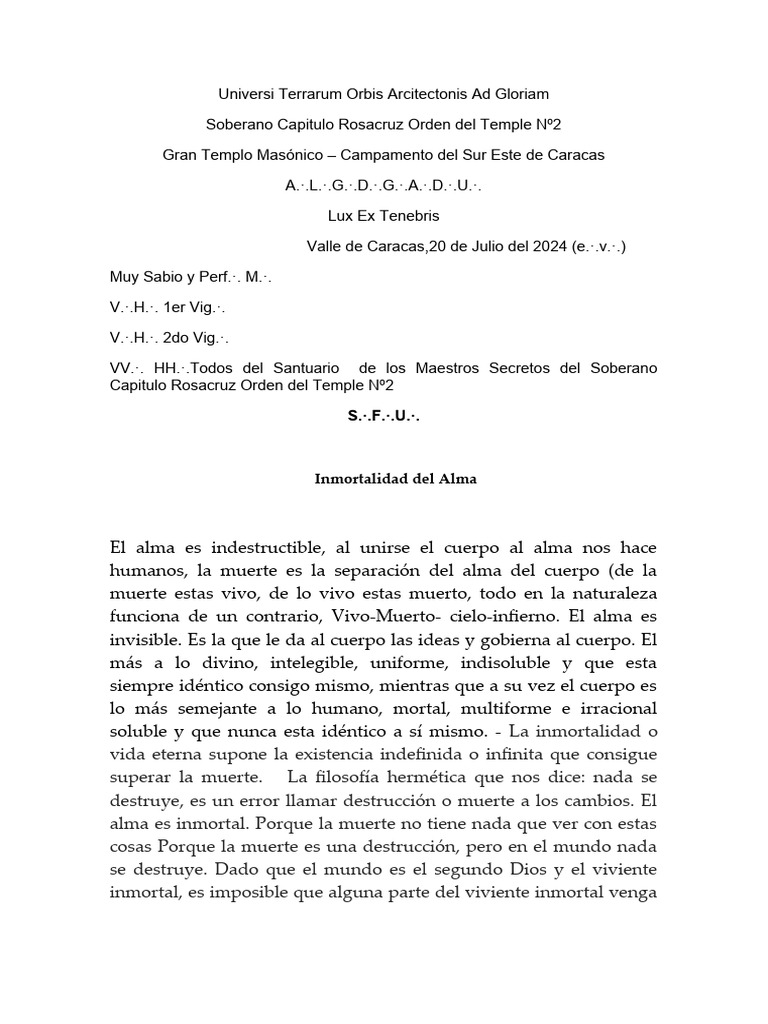 Alma Inmortal | PDF | Alma | Inmortalidad