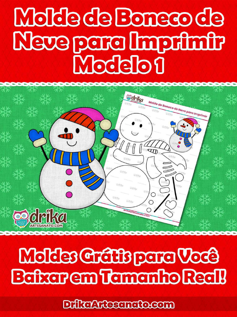 molde-de-boneco-de-neve-para-imprimir-m1 | PDF