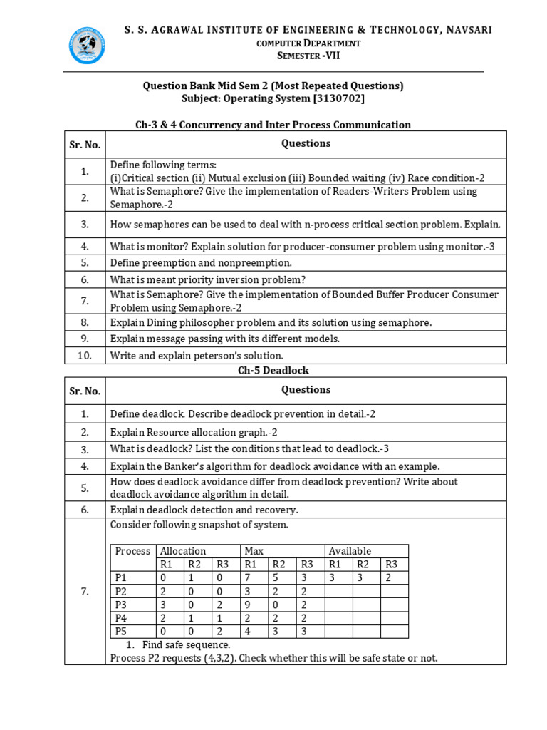 OSQBMid 2 Jun 2023 | PDF | Computer Science | Concurrent Computing