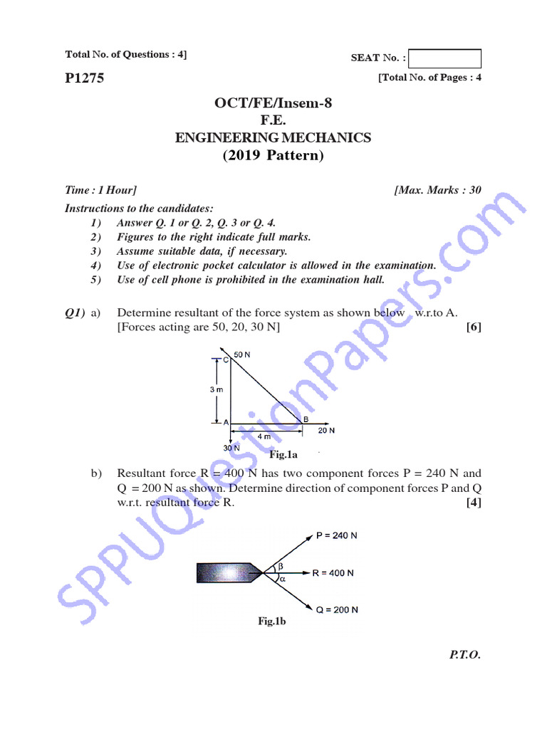 Be First Year Fe Engineering Semester 1 2019 October Engineering ...