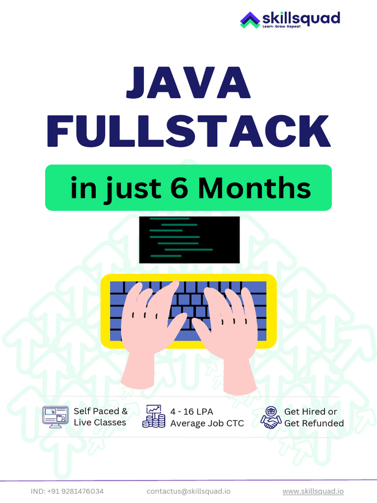 Java Fullstack Brochure Skillsquad Pdf Java Script Class Computer Programming