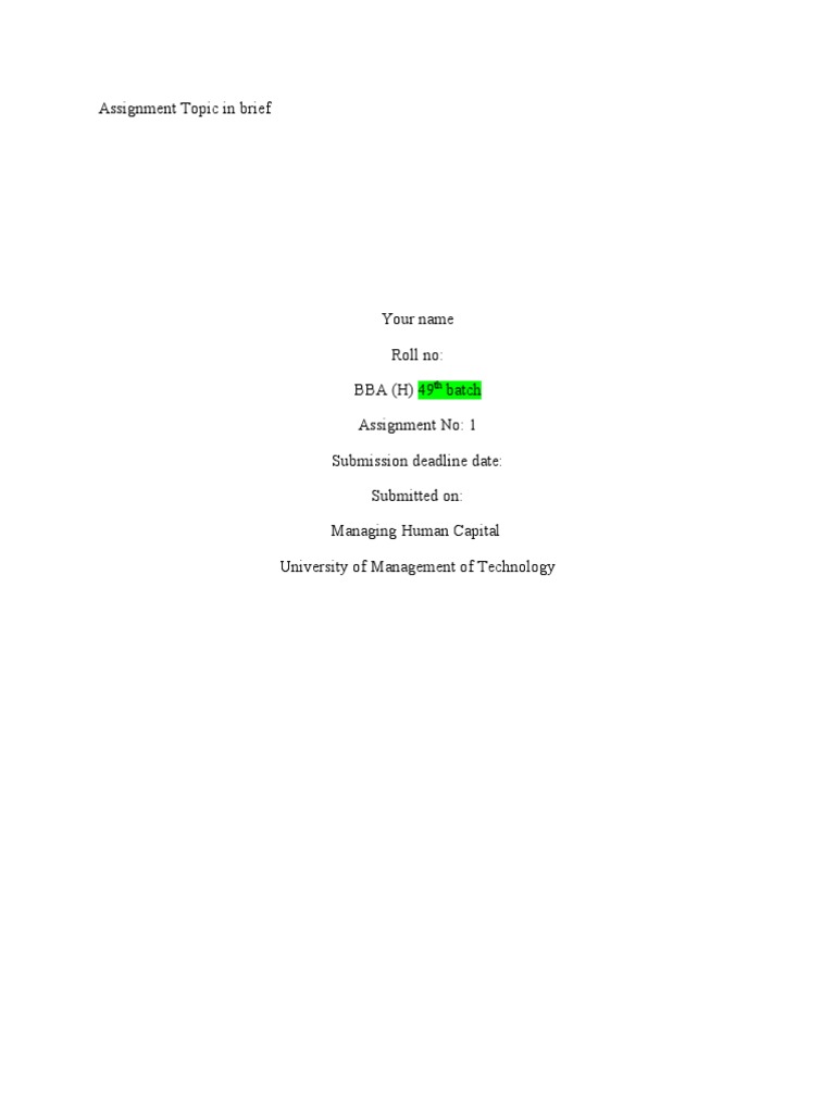APA Paper Template 1 1 | PDF