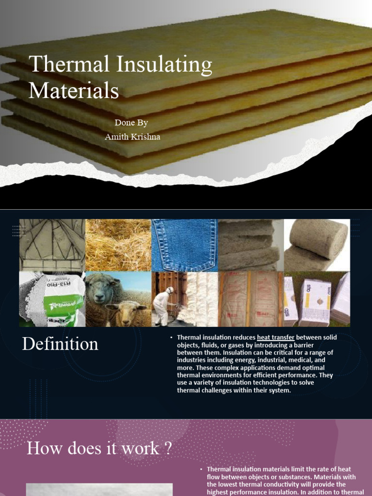 Thermal Insulation Material | PDF | Thermal Insulation | Heat Transfer