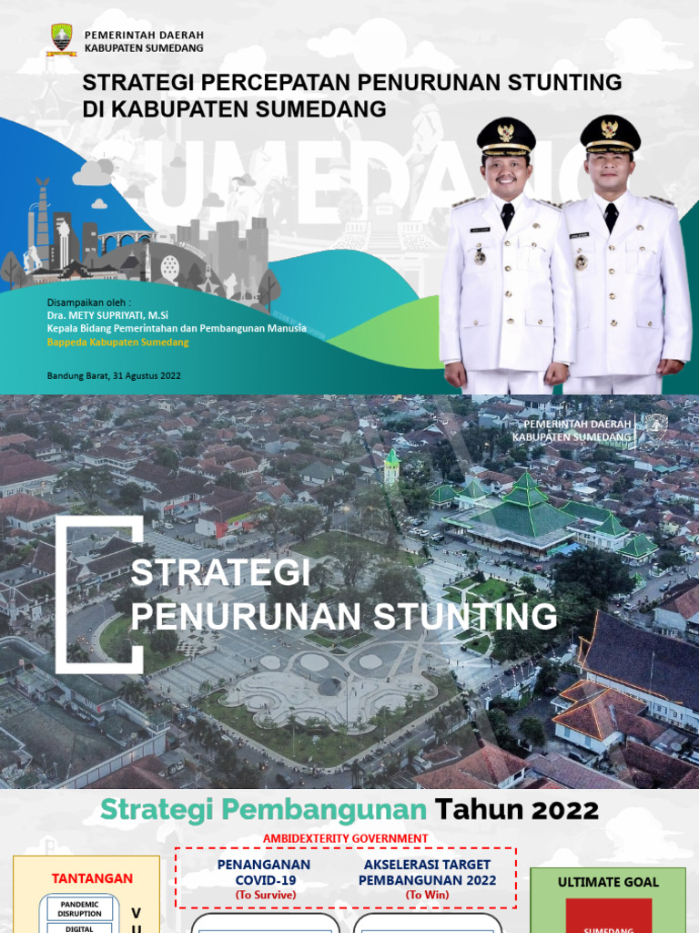 Sumedang - Paparan Stunting DPMD Provinsi - Bappeda Sumedang Vers 1 | PDF