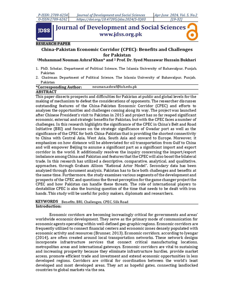 3.+china Pakistan+Economic+Corridor+ (CPEC) +Benefits+and+Challenges ...