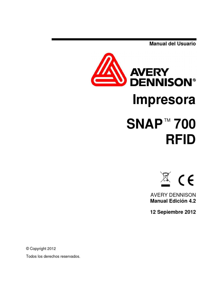 SNAP 700 RFID ManualdelUsuario Espanol | PDF | Impresora (Computación ...