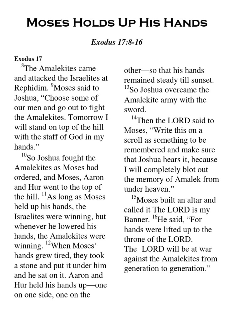 lesson_39__moses_holds_up_his_hands | PDF | Moses | Aaron