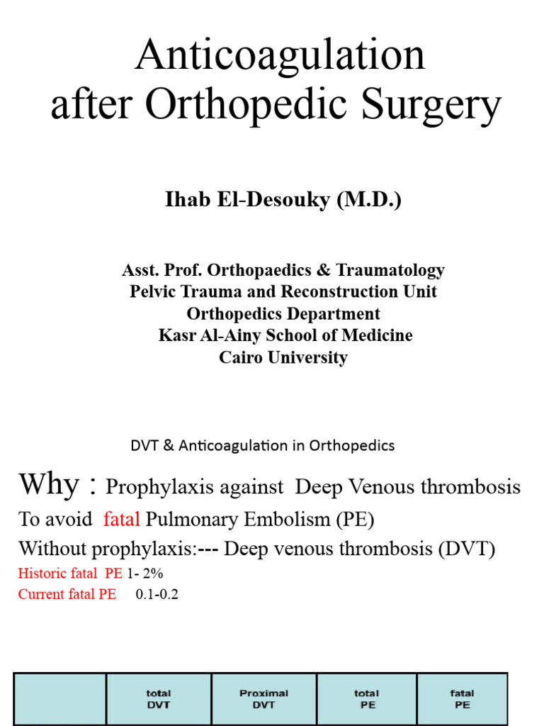 Anticoagulation | PDF | Thrombosis | Coagulation