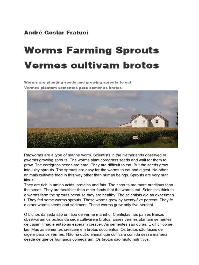Worms Farming Sprouts - André 24012024 | PDF | Home & Garden