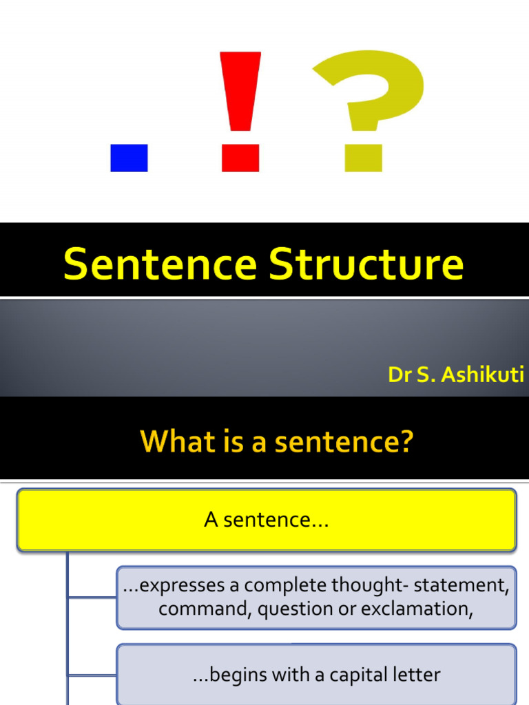 Sentence Structure | PDF | Sentence (Linguistics) | Question