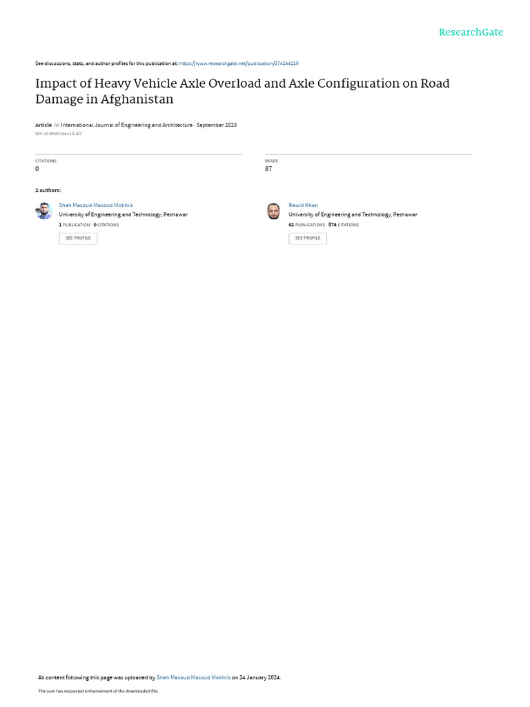 Impact of Heavy Vehicle Axle Overload and Axle Con | PDF | Semi Trailer ...