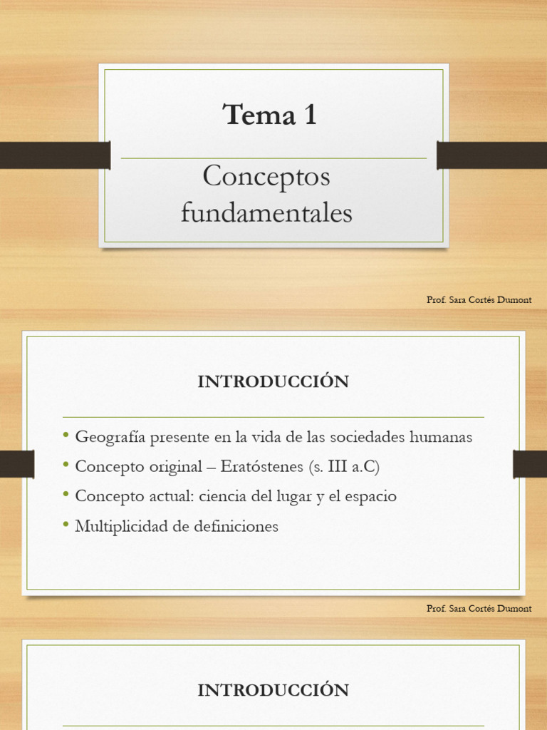 Tema 1 - Conceptos Fundamentales | PDF | Geografía | Sistema