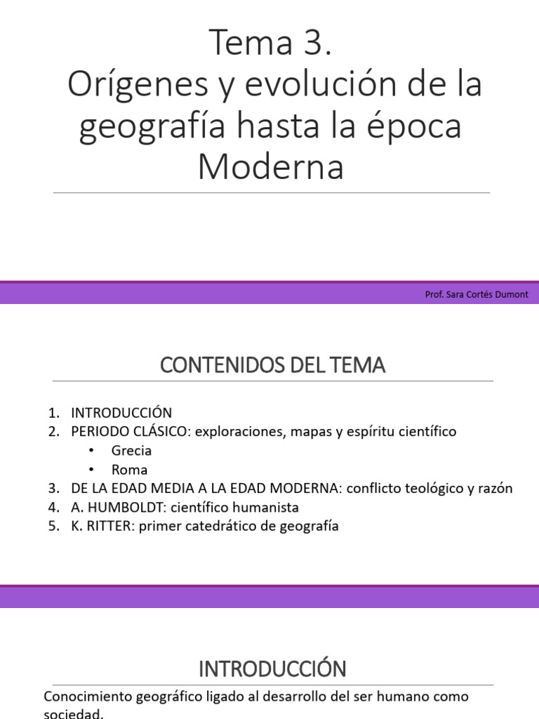 Tema 3. Orígenes y Evolución de La Geografía Hasta La Época Moderna ...